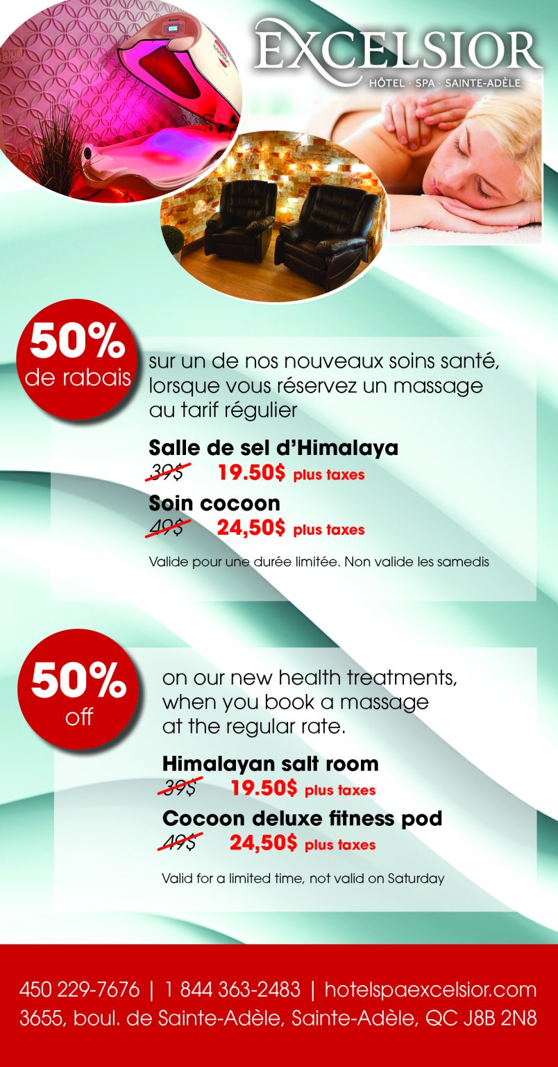 Promotions | Hôtel Spa Excelsior St. Adele